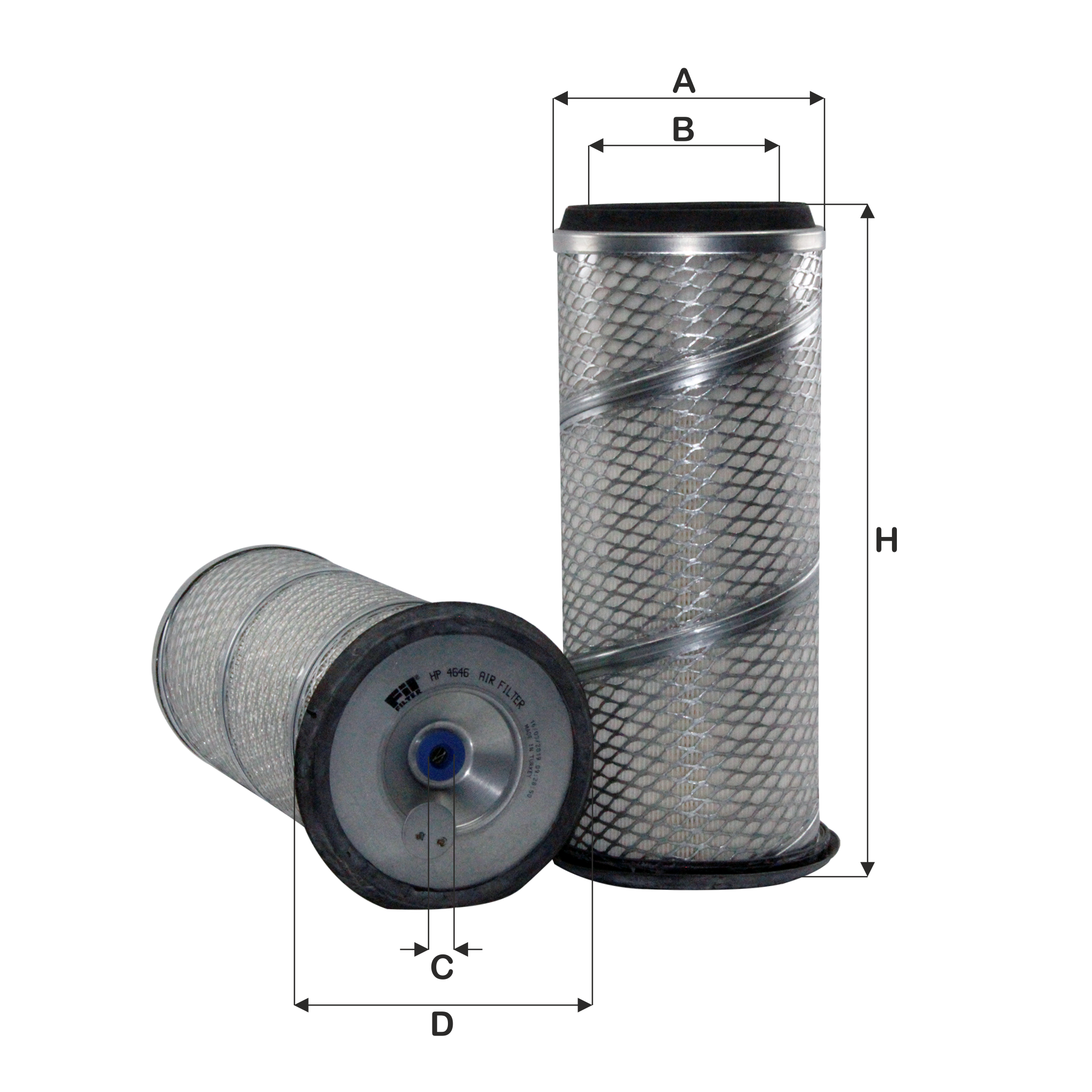 HP 4646 - Air Filter - Fil Filter - Online Catalogue